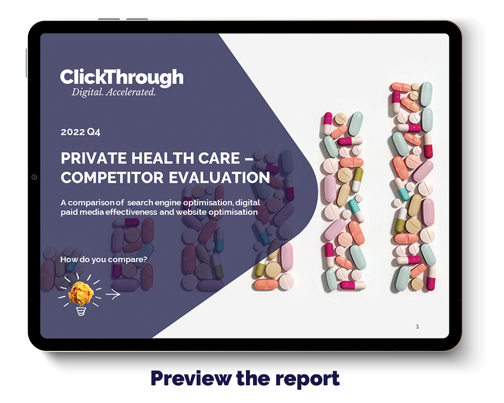 UK Private Health Care Companies - Digital Marketing Benchmark Report, Q4 2022 Published Today